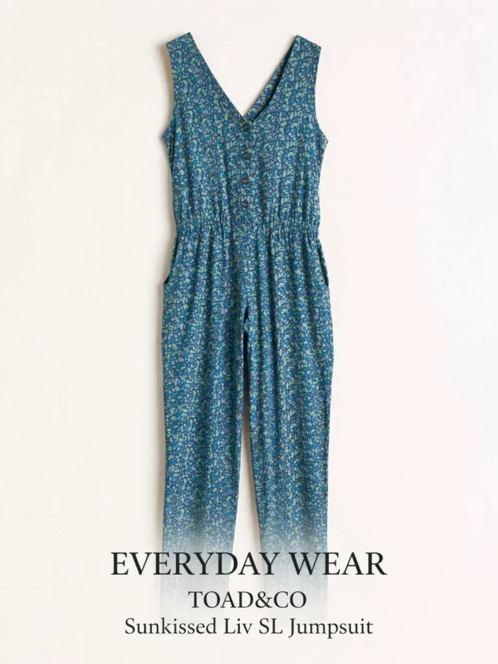 Toad&Co | Pants & Jumpsuits | Toad Co Sunkissed Liv Jumpsuit Blue Print ...